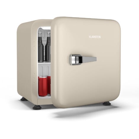 Klarstein Audrey Evo 43L Retro Mini Fridge - Quiet 40 dB, Adjustable ...