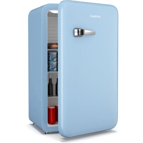 Klarstein Audrey Evo 90L Retro Mini Fridge - Quiet 40 dB, Adjustable ...
