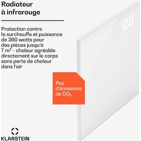 Klarstein Radiateurs Chauffage Radiant Electrique IP24 Chauffage Salle ...