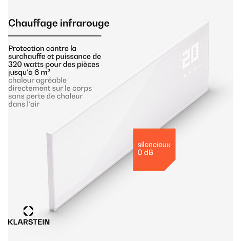 Klarstein Radiateurs Chauffage Radiant Electrique IP24 Chauffage Salle ...