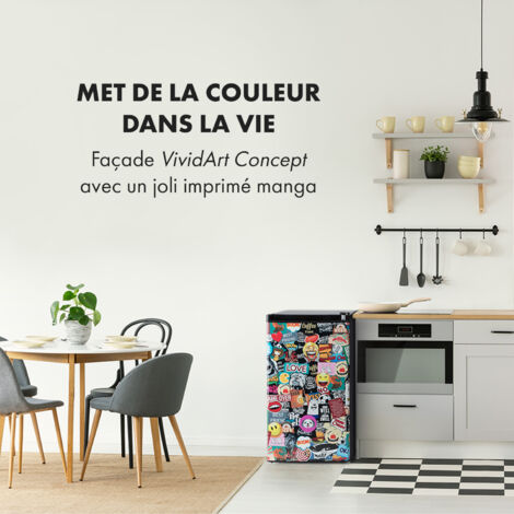 KLARSTEIN Cool Vibe - réfrigérateur, porte avec sticker imprimé BD ...