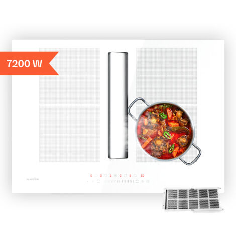 Klarstein Chef-Fusion table de cuisson à induction avec hotte intégrée ...