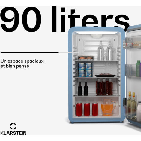 Klarstein Audrey Evo 90L Mini Frigo - Rétro, Silencieux 40 dB ...