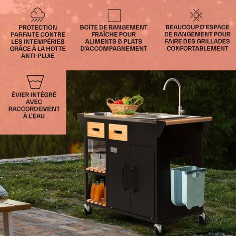 Klarstein Desserte à Roulettes, Chariot Rangement Cuisine sur Roulettes ...