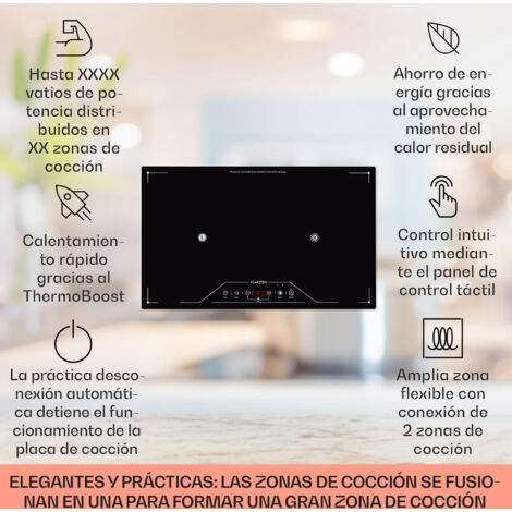 Klarstein Deejay Placa de inducción 3500W vitrocerámica Touch Cocina ...