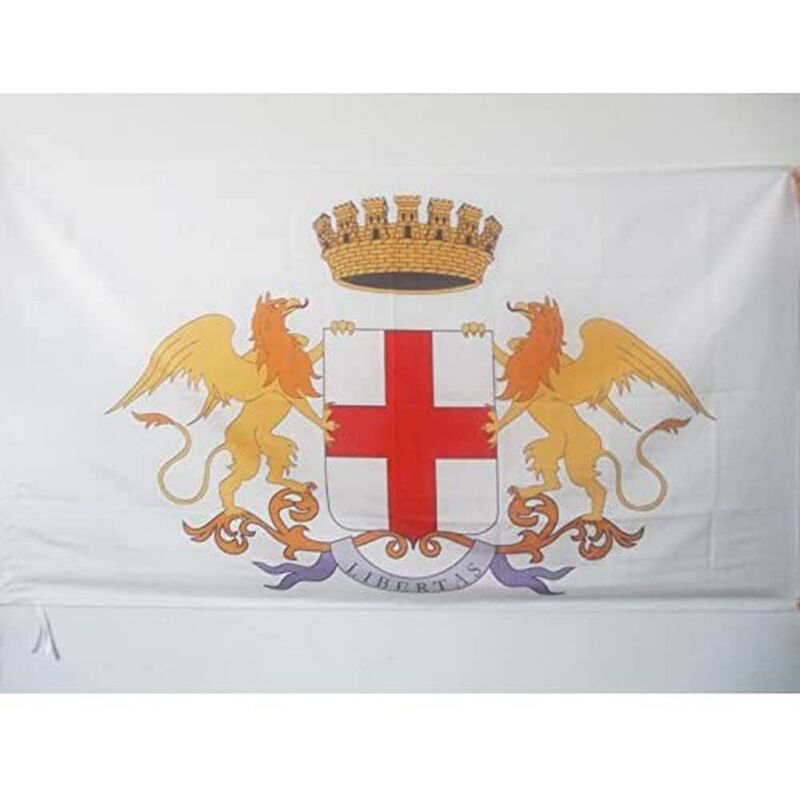 AZ FLAG Bandiera Città di Genova con Stemma 90x60cm - Bandiera Genoa ...