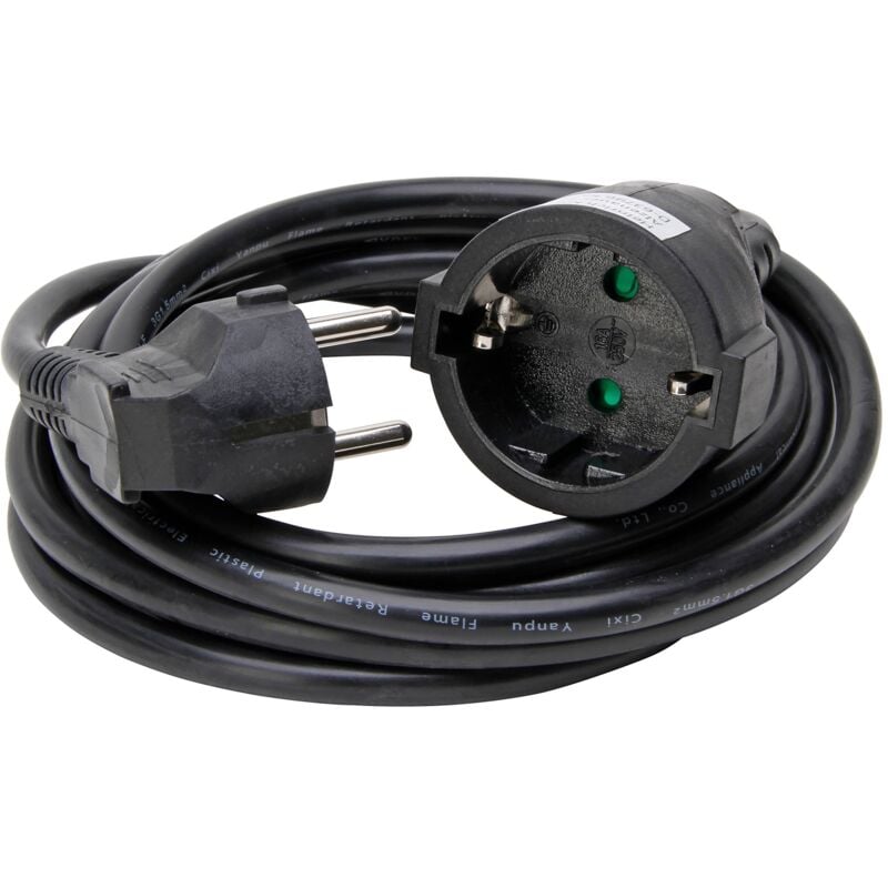 Kopp 143205043, Prolunga con presa Schuko 3 m, nero