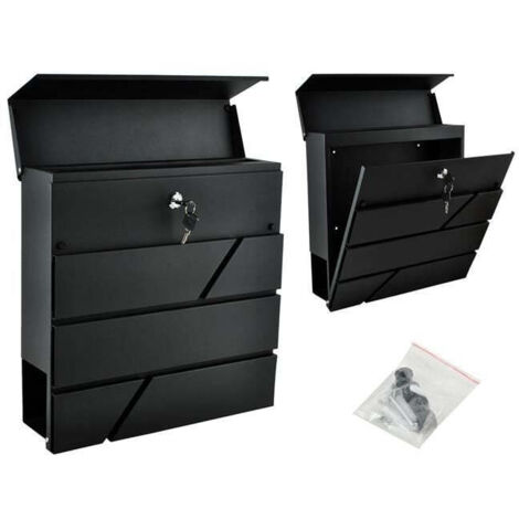 Iso Trade Large, Steel Metal, Outdoor, Front Door Mail Boxes A4 Letter ...