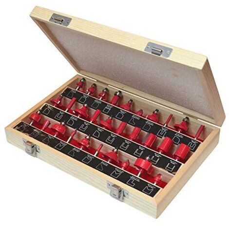 Router Bit Set Di FAITHFULL 30 Shank 1/4in Tct