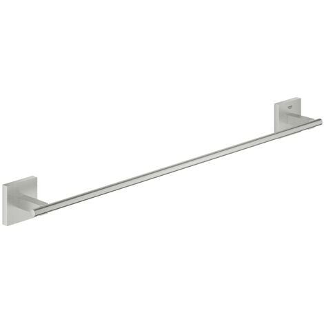 GROHE QUICKFIX Start Cube,Porta asciugamani,Installazione con vite o con colla,Super Steel,600mm ...