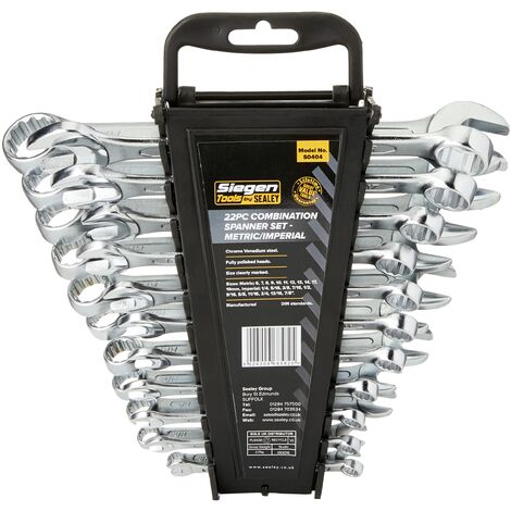 Sealey Combination Spanner Set 22Pc Metric/Imperiale