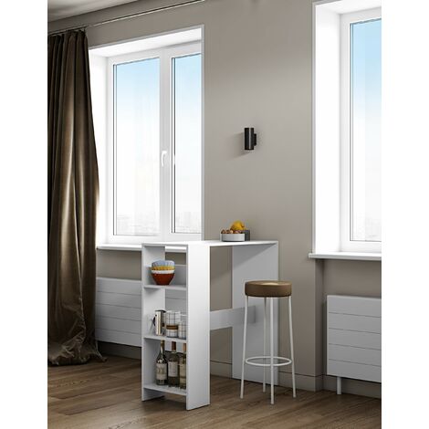 Temahome Tavolo da Bar Gavarnie, Particle Board, Bianco (White), 94 x ...