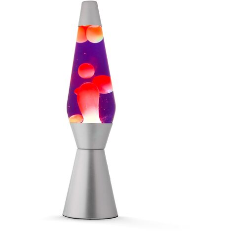 I-TOTAL Lava Lamp Magma, Viola Cera Gialla 1, 10 x 10 x 40 cm