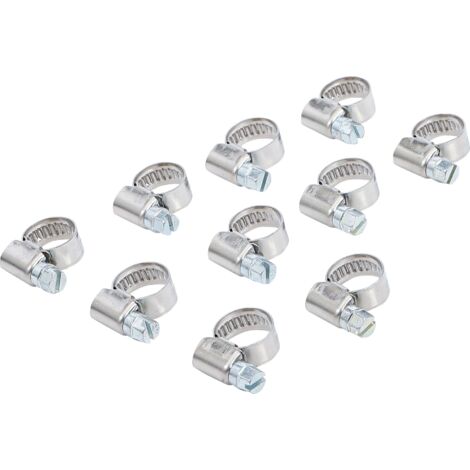 Fascetta stringitubo, 8 X 12 mm, in acciaio inox, 10 pezzi, 1 pezzo ...