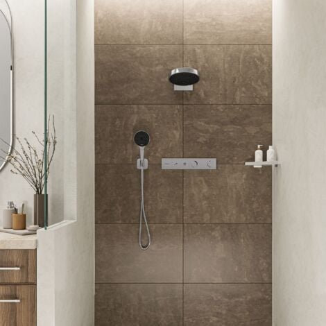 hansgrohe FixFit E - Attacco a parete per tubo doccia con supporto per ...