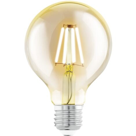 Eglo E27 LED, lampadina a globo per illuminazione retrò, vintage color ...