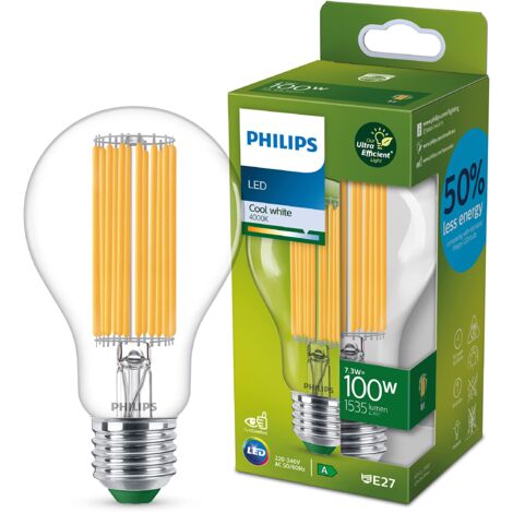 Philips LED Lampadina Classe A Ultra Efficiente, 40W, 4000K, E27