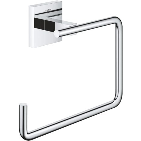 GROHE QUICKFIX Start Cube, Porta salviette, Installazione a vite o con colla, Cromo, 40975000