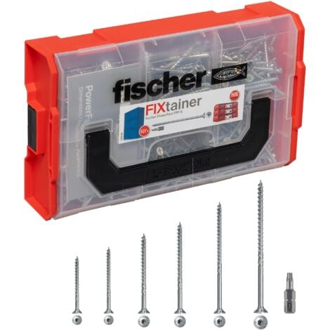 Fischer FixTainer 525x Viti per Legno Torx PowerFast FPF II CTP, Include 2 Inserti per ...
