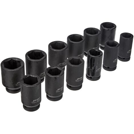 US Pro B1360 - Set di 12 bussole metriche a percussione, 6 punte, 0,01 V