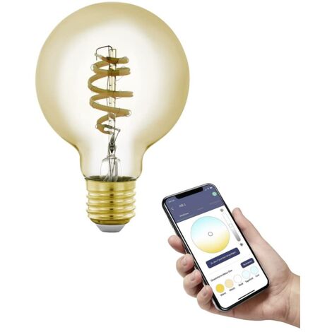 Eglo connect.z Smart Home lampadina Led E27, design vintage, G80 ...