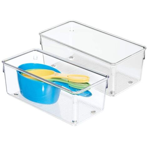 iDesign Linus Organizzatore Cassetto Cucina, Plastica, Trasparente, 10 ...