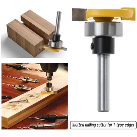 Set di 2 frese per legno per biscotti a gambo 6 mm con fresa a ...