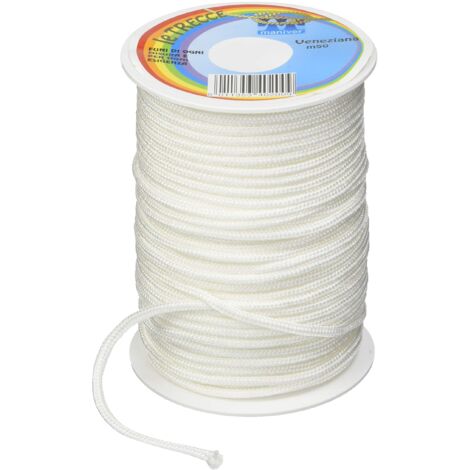 Maniver Treccia per Veneziana 50 m, Nylon, Bianco