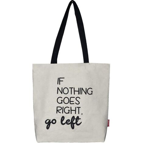 hello-bags. Borsa tote bag in tela con cerniera, fodera e tasca interna ...