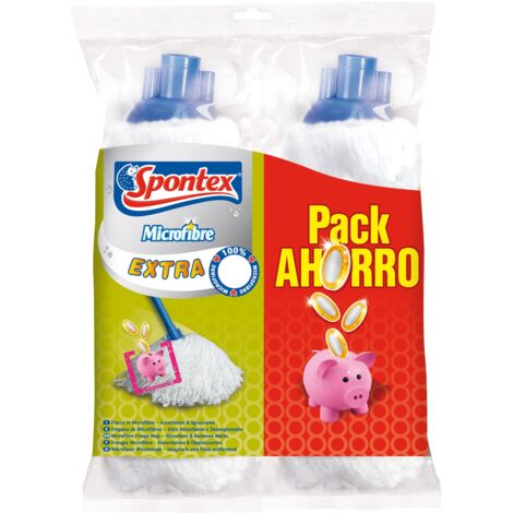 Spontex Extra X2 Mop in microfibra Pack Risparmio 2 Unità