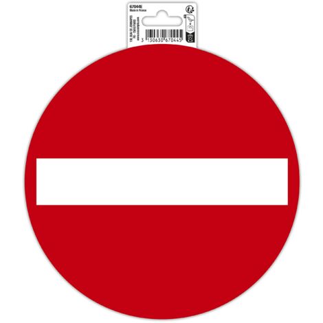 Exacompta - Ref. 67044E - 1 pittogramma adesivo rotondo SENS INTERDIT ...