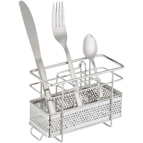 Relaxdays Portaposate in Acciaio Inox, Porta Utensili da Cucina da ...