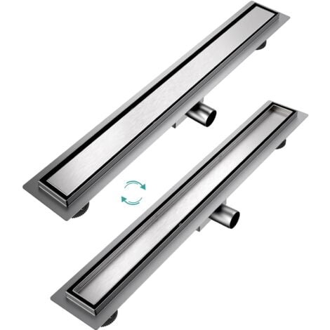 EMKE Canalina per doccia, 70 cm, in acciaio inox, piastrellabile, set ...