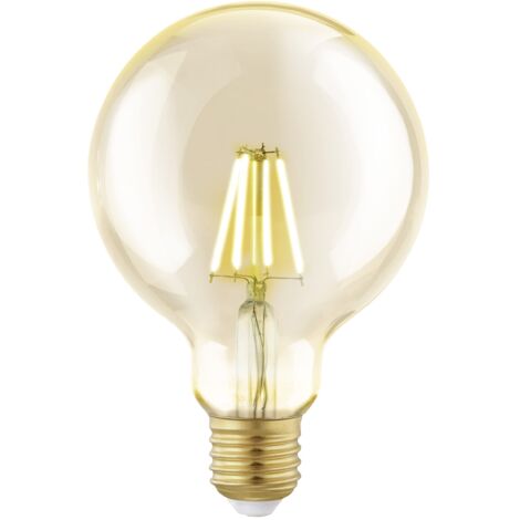 Eglo E27 LED, lampadina a globo per illuminazione retrò, vintage color ...