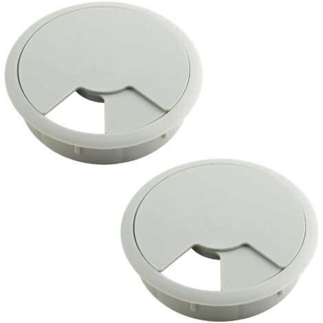 cyclingcolors 2x Passacavo plastica 80mm scrivania tondo guida per cavi ...