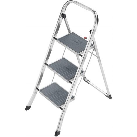 Hailo 4393801 Scala Alluminio Tre Gradini, Argento