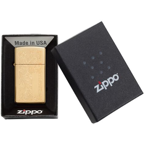 Zippo Lighter VENETIAN BRASS SLIM