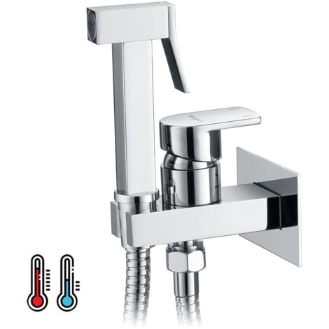 Ibergrif M22019 - Kit Doccetta Esterno per Wc e Bidet, Acqua Calda e ...