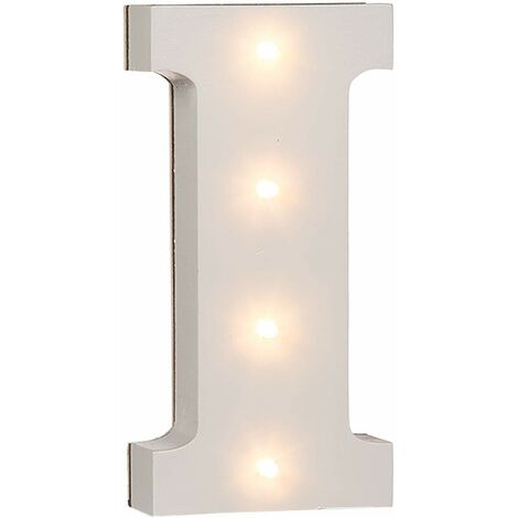 Out of the Blue, Lampada lettera I, illuminata di blu, con 4 LED