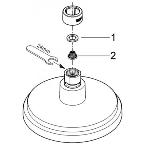 Grohe 27134000 Soffione Doccia a 4 Getti, Grigio (Cromo)