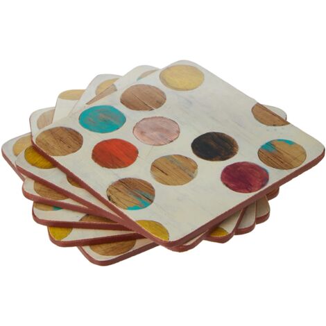 Creative Tops Retro Spot-Sottobicchieri in Sughero, in Legno, Colore ...