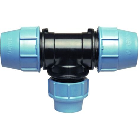 Raccordo per tubo dell'acqua in PP Raccordo a T con tre uscite femmina (2 x 32 mm 1 x 25 mm ...