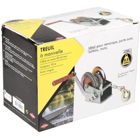 Cogex 70216 - Verricello manuale con cavo lungo 10 m