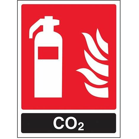 vsafety 11030 AN-R cartello estintore CO2, ID, plastica rigida ...