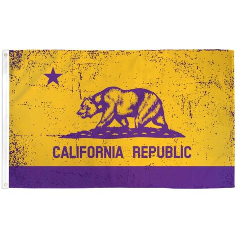 AZ FLAG Bandiera California Viola E Giallo 150x90cm - Bandiera di ...