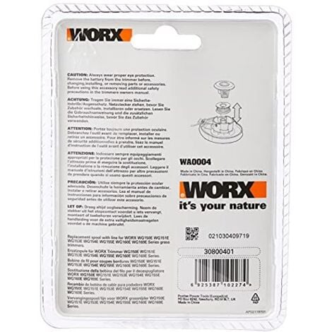WORX WA0004 - Spola di ricambio per decespugliatori WORX WG150E/WG151E ...