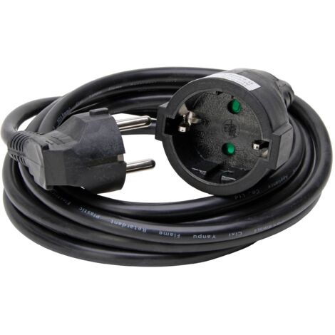 Kopp 143205043, Prolunga con presa Schuko 3 m, nero