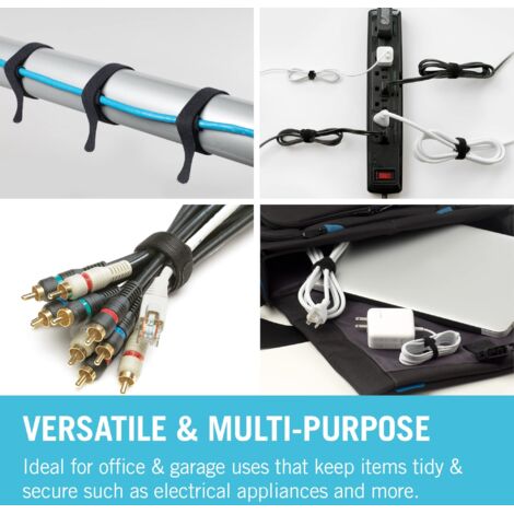 VELCRO Brand Fascette riapribili 12mm x 20cm x 15 Nero