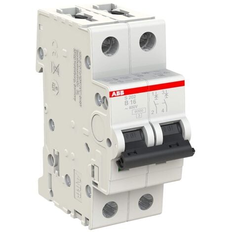 ABB S202 B16 INTERRUTTORE AUTOMATICO 6KA 2P