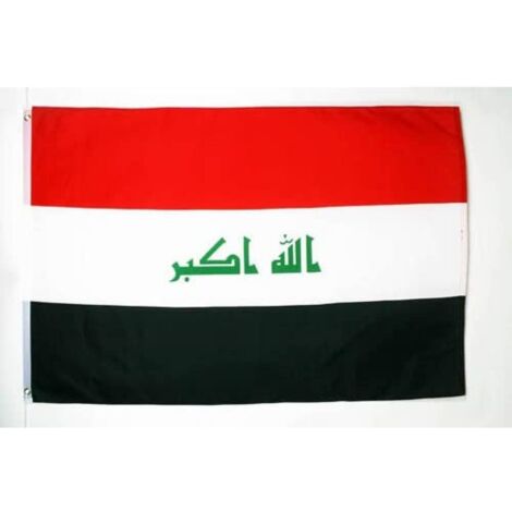 BANDIERA IRAQ 150x90cm - GRAN BANDIERA IRACHENA 90 x 150 cm Poliestere ...